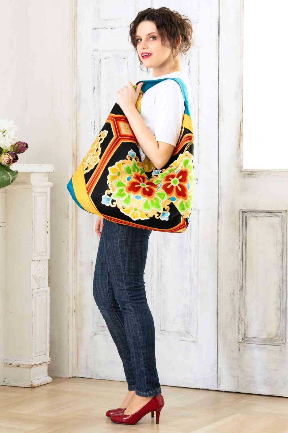 Embroidered Boho Bag, Embroidered Tote Bag, Oversized Bag, Boho Bag ...